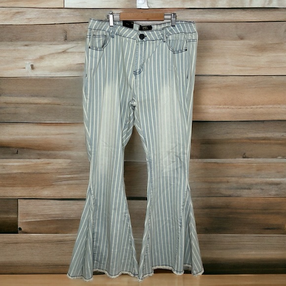 Lucky & Blessed | Jeans | Lucky Blessed Bell Bottom Striped Flare Jeans ...